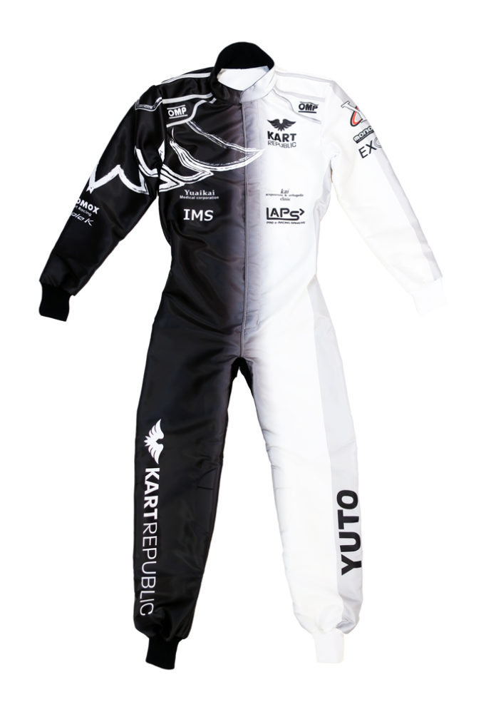 OMP CUSTOM RACING KART SUITS KS-ART KART REPUBLIC BK WHITE