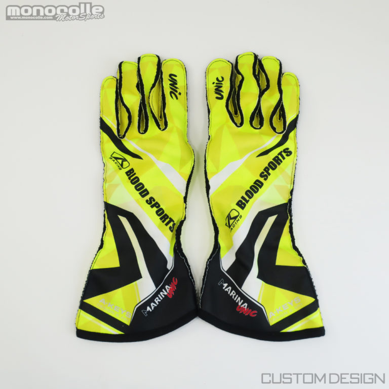 monocolle Marina UNIC Custom racing gloves BLOOD SPORTS