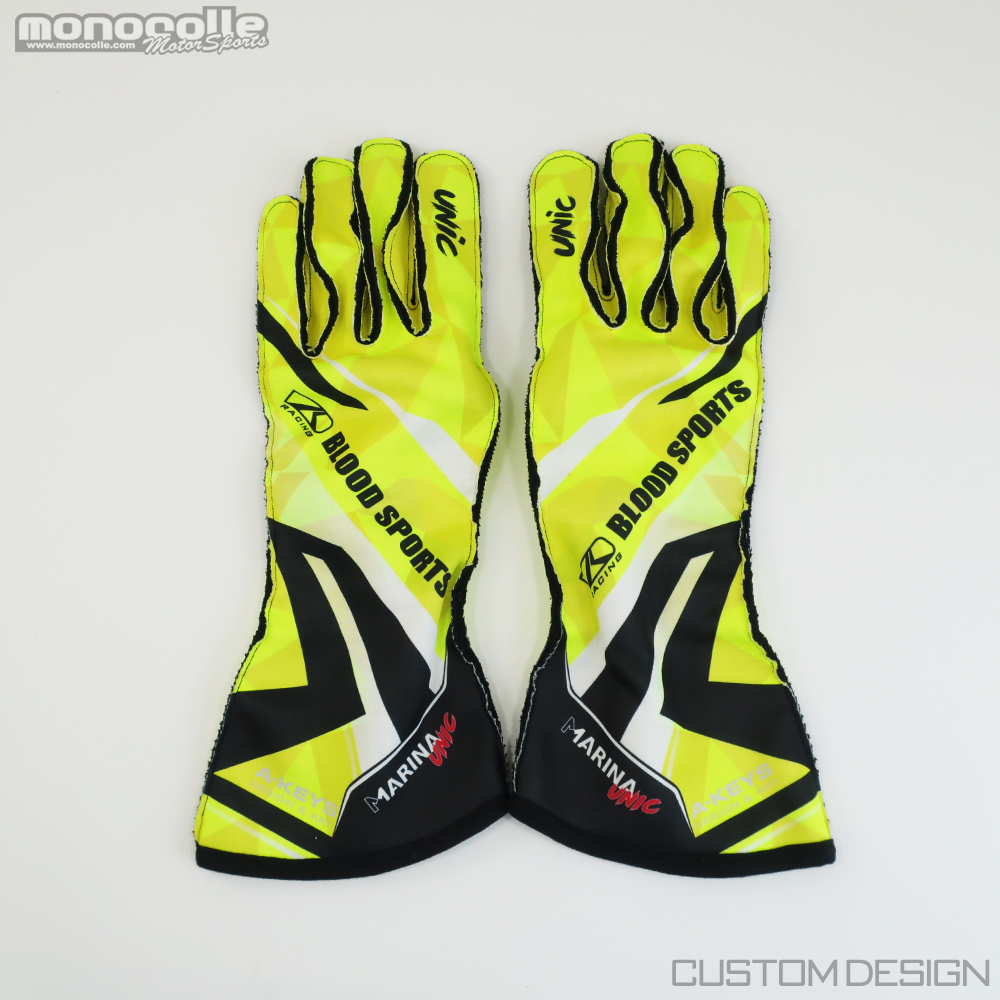 monocolle Gants de course personnalisés Marina UNIC BLOOD SPORTS